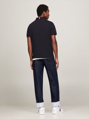 Th Monogram Regular Fit Poloshirt Blau Tommy Hilfiger