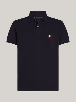 Th Monogram Regular Fit Poloshirt Blau Tommy Hilfiger