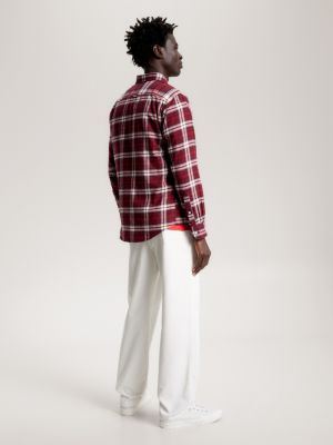 Chemise Coupe Standard Tommy Tartan Rouge Tommy Hilfiger