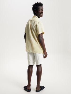 Tommy Hilfiger X Vacation Leinenhemd Mit Kubanischem Kragen Gelb