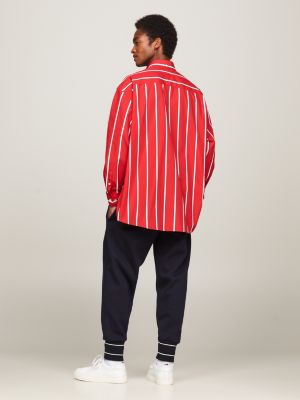 Crest Stripe Classic Fit Shirt Red Tommy Hilfiger