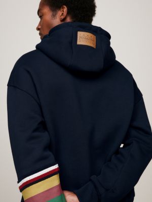 Tommy X Pendleton Oversized Fit Hoodie Mit New York Stripe Blau