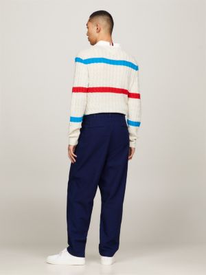 Relaxed broek van denim met plooien | DENIM | Tommy Hilfiger