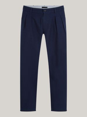 Relaxed broek van denim met plooien | DENIM | Tommy Hilfiger