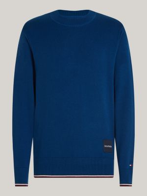 Plus Relaxed Trui Met Monotype Logo Blauw Tommy Hilfiger