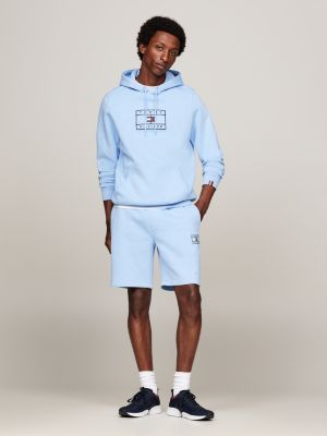 Regular Fit Hoodie Mit Grafischem Logo Blau Tommy Hilfiger