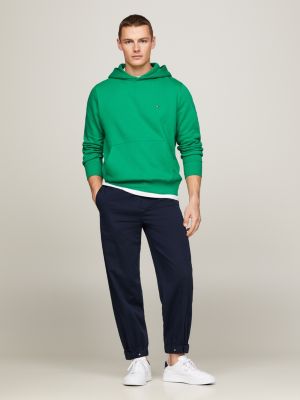 Hoodie Mit Flag Stickerei Grün Tommy Hilfiger