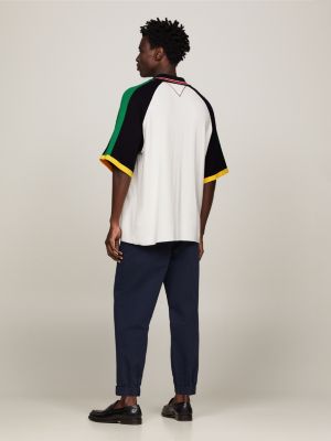 Crest Relaxed Fit Color Block Poloshirt Weiß Tommy Hilfiger