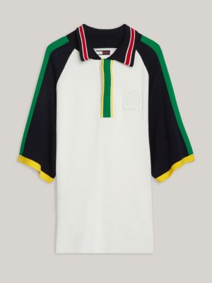 Crest Relaxed Fit Color Block Poloshirt Weiß Tommy Hilfiger
