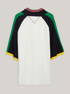 Crest Relaxed Fit Color Block Poloshirt Weiß Tommy Hilfiger