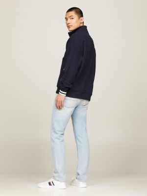 Hilfiger Monotype Half Zip Regular Fit Sweatshirt Blue Tommy Hilfiger