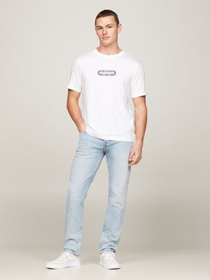 T Shirt Mit Archive Track Logo Weiß Tommy Hilfiger