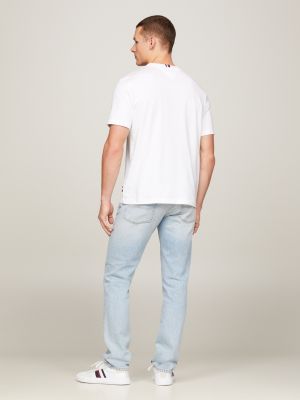 T Shirt Mit Archive Track Logo Weiß Tommy Hilfiger