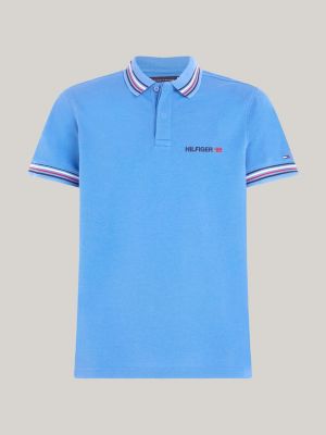 Global Stripe Tipped Regular Fit Polo Blue Tommy Hilfiger