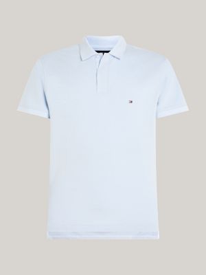 Regular Polo Met Bobbelsteek En Vlag Blauw Tommy Hilfiger