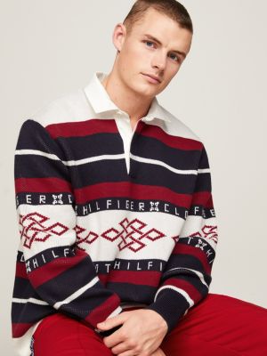 Tommy X Clot Regular Rugby Jumper White Tommy Hilfiger