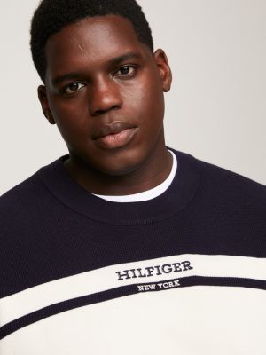 Plus Pullover Mit Color Block Design Blau Tommy Hilfiger
