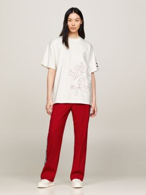 Tommy X Clot Genderneutrales T Shirt Mit Drachen Weiß Tommy Hilfiger