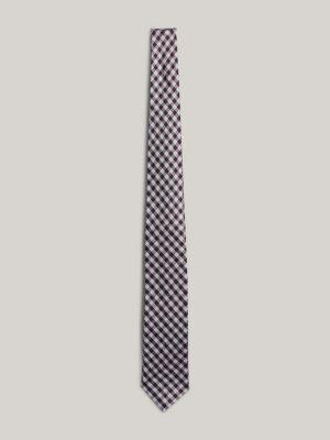 Silk Gingham Check Tie Red Tommy Hilfiger