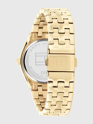 Verguld Horloge Met Details Op De Bezel Goud Tommy Hilfiger