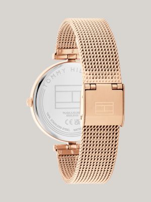 Ionic Rose Gold Plated Mesh Bracelet Watch Gold Tommy Hilfiger