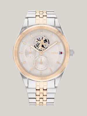 Two-Tone Carnation Gold-Plated Stainless Steel Watch | Multi | Tommy ...