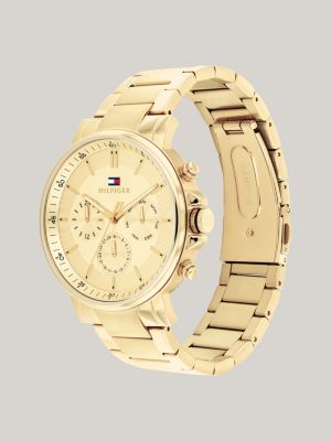Ionic Gold Plated Chain Link Strap Watch Gold Tommy Hilfiger