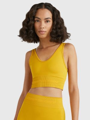 Sport Low Support Skinny Sports Bra | YELLOW | Tommy Hilfiger