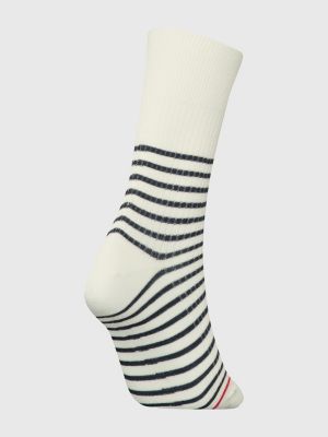 1 Pack Classics Ribbed Breton Stripe Socks White Tommy Hilfiger