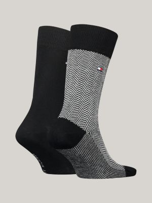 2 Pack Classics Herringbone Socks Black Tommy Hilfiger