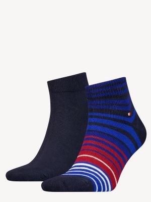 Set Van 2 Paar Enkelsokken Blauw Tommy Hilfiger