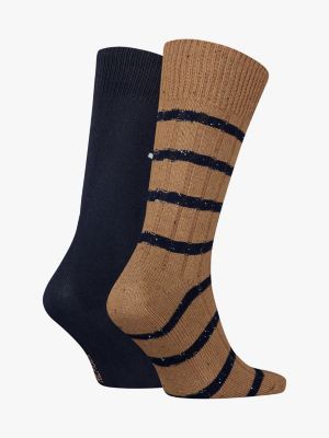 Classics Set Van 2 Paar Gestreepte Sokken Khaki Tommy Hilfiger