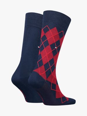 2er Pack Classics Socken Mit Argyle Muster Blau Tommy Hilfiger
