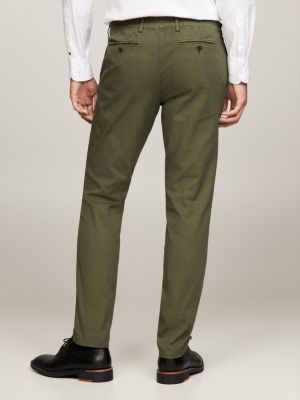 Zweiteiliger Slim Fit Anzug Aus Broken Twill Grün Tommy Hilfiger
