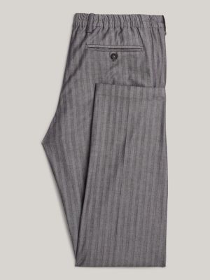 Slim Fit Gestreept Pak Van Gewassen Jersey Grijs Tommy Hilfiger