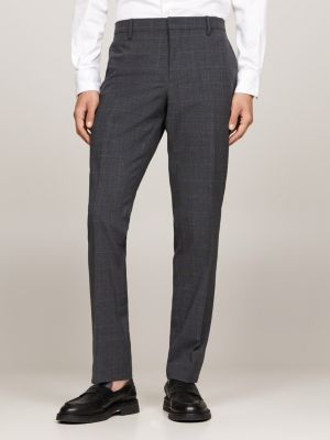 Check Slim Fit Two Piece Suit Grey Tommy Hilfiger