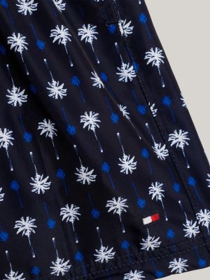 Essential Medium Lange Zwemshort Met Print Blauw Tommy Hilfiger
