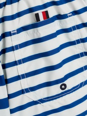 Essential Medium Lange Zwemshort Met Print Wit Tommy Hilfiger