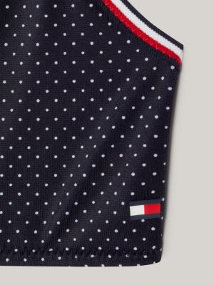 Signature Tape Polka Dot Bikini Set Blue Tommy Hilfiger