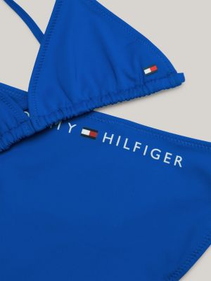 Tommy Hilfiger X Vacation Fixed Triangle Bikini Set Blue Tommy Hilfiger