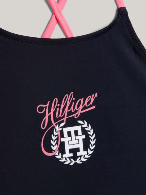 Th Original Logo Bralette Swim Set Blue Tommy Hilfiger