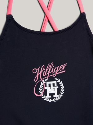 Th Original Logo One Piece Swimsuit Blue Tommy Hilfiger