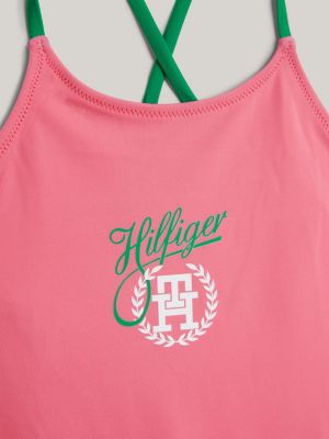 Th Original Logo One Piece Swimsuit Pink Tommy Hilfiger