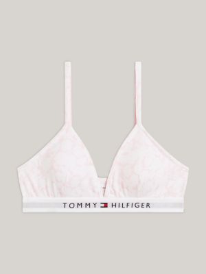 Th Original Triangel Bh Met Vulling En Print Roze Tommy Hilfiger