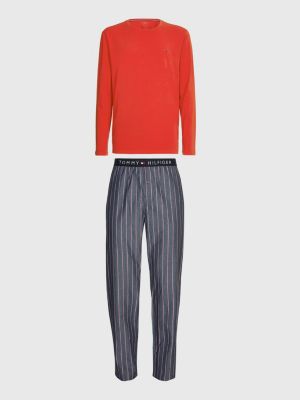 Print Woven Pyjama Set Orange Tommy Hilfiger