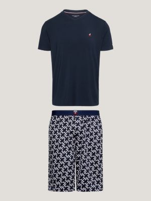 TH Monogram Pyjama-Set mit Shorts | GRÜN | Tommy Hilfiger