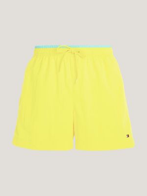 Flag Recycled Mid Length Swim Shorts Yellow Tommy Hilfiger