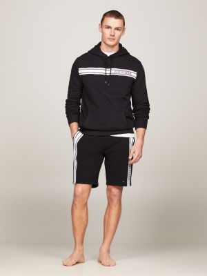 Hilfiger Monotype Lounge Short Met Streep Zwart Tommy Hilfiger