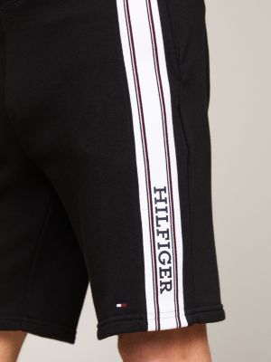 Hilfiger Monotype Lounge Short Met Streep Zwart Tommy Hilfiger