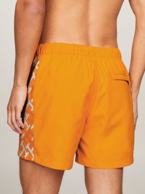 Th Monogram Reveal Mittellange Badeshorts Orange Tommy Hilfiger